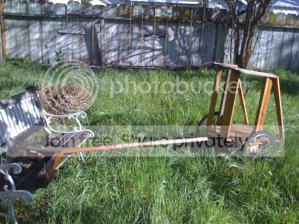 Bike-Pulled Chariot Built Out of Wood | Rat Rod Bikes Bicycle Forum